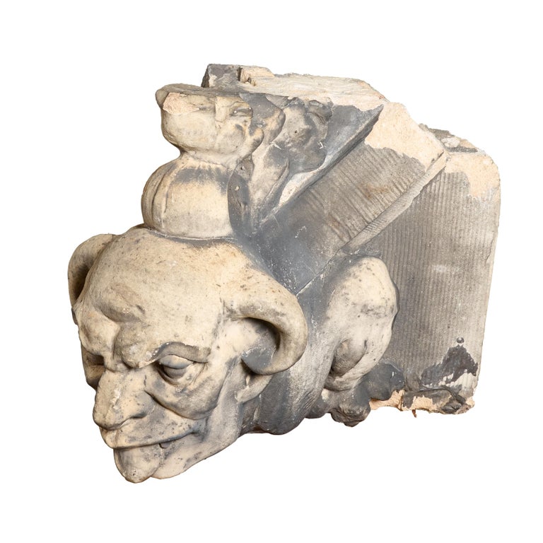 Terra Cotta Gargoyle / Grotesque Head For Sale at 1stDibs