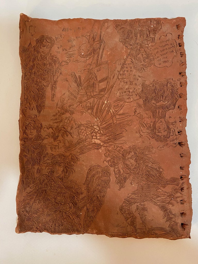 Terracotta Sketch Book Panels For Sale at 1stDibs