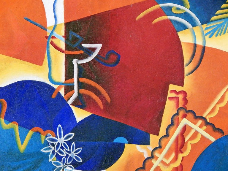 "Terrace," Brilliant, Cubist-Expressionist Masterpiece by Virginia True ...