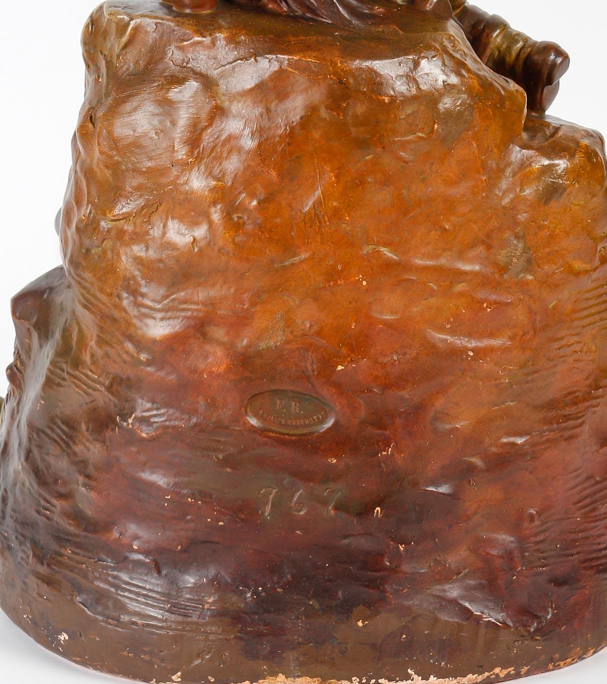 Terracotta Fish Tank and Crystal Bowl, 1930. For Sale at 1stDibs