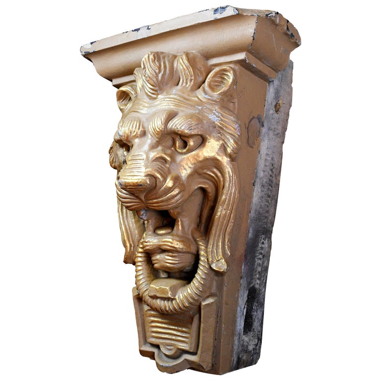 Terracotta Lion Keystone at 1stDibs