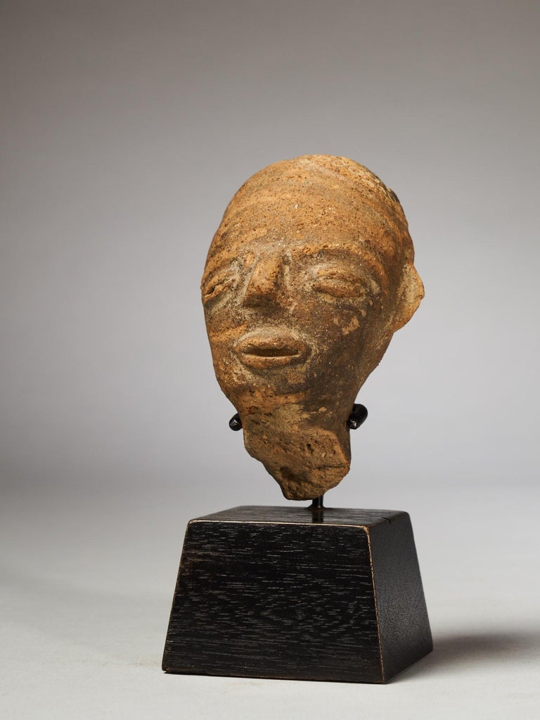 Terracotta Memorial Head, Ashanti People, Ghana at 1stDibs