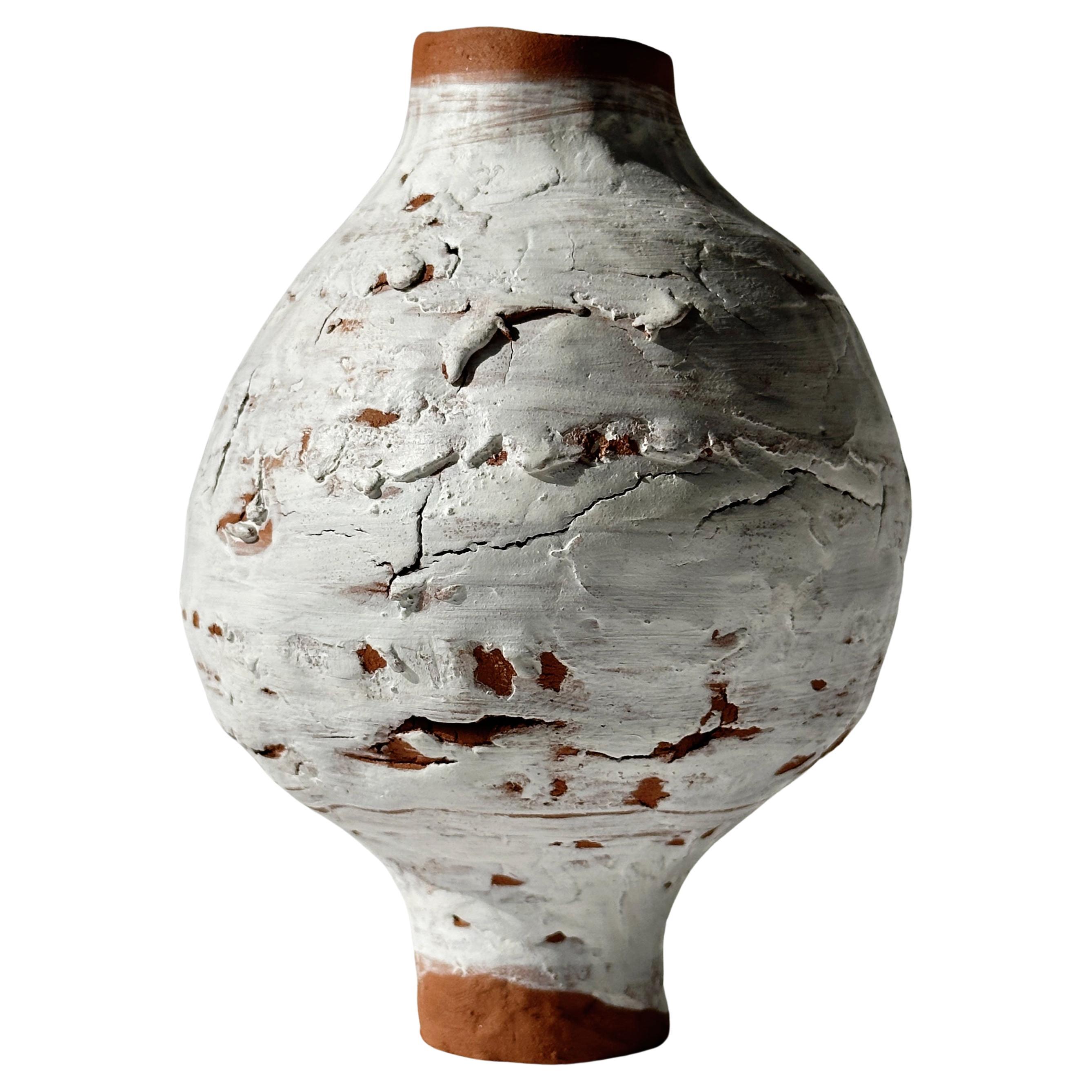 Terracotta Moon Jar No 3 by Elena Vasilantonaki For Sale at 1stDibs