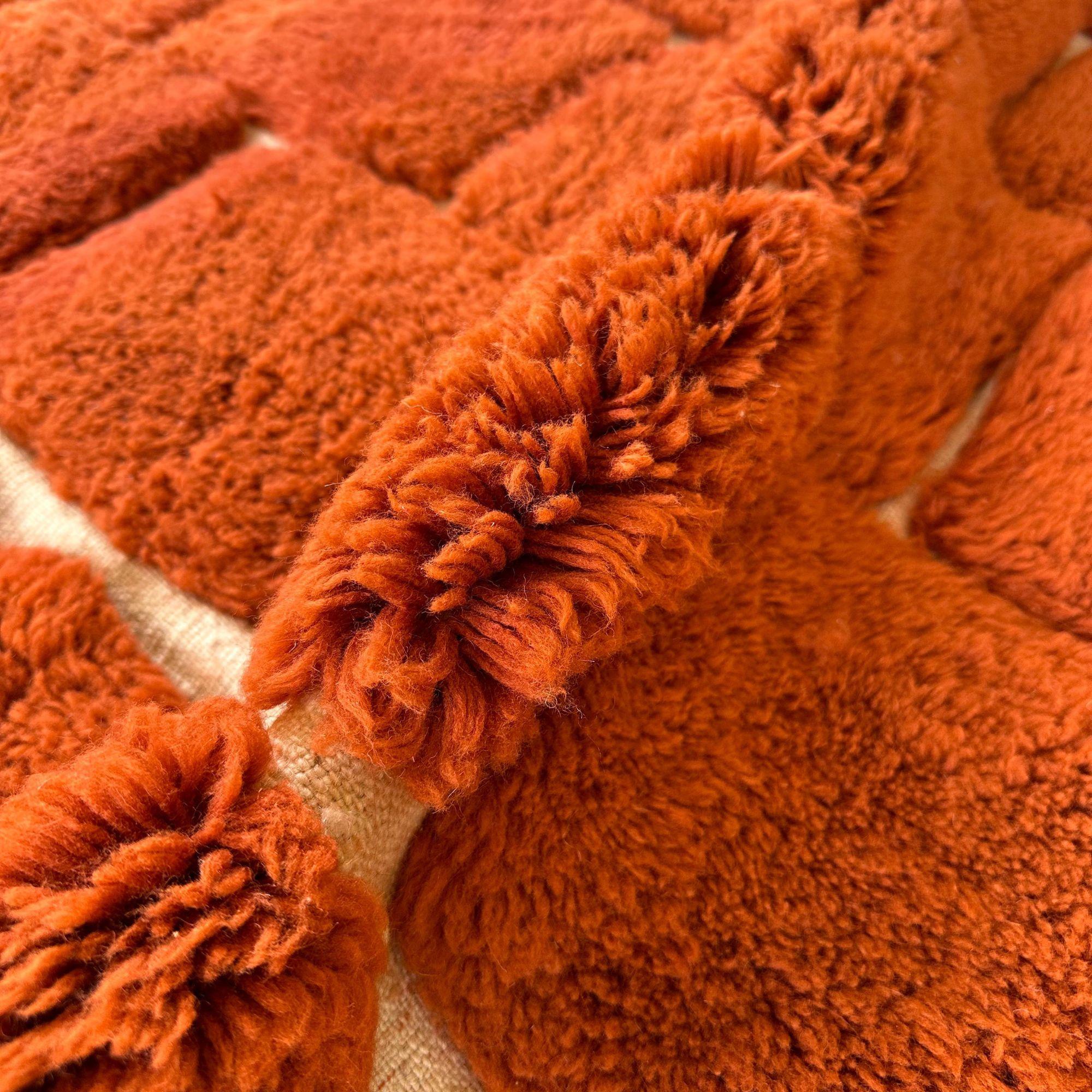 Terracotta Moroccan Rug 5x8 - Royal Nomadic Handwoven Checkered Design ...