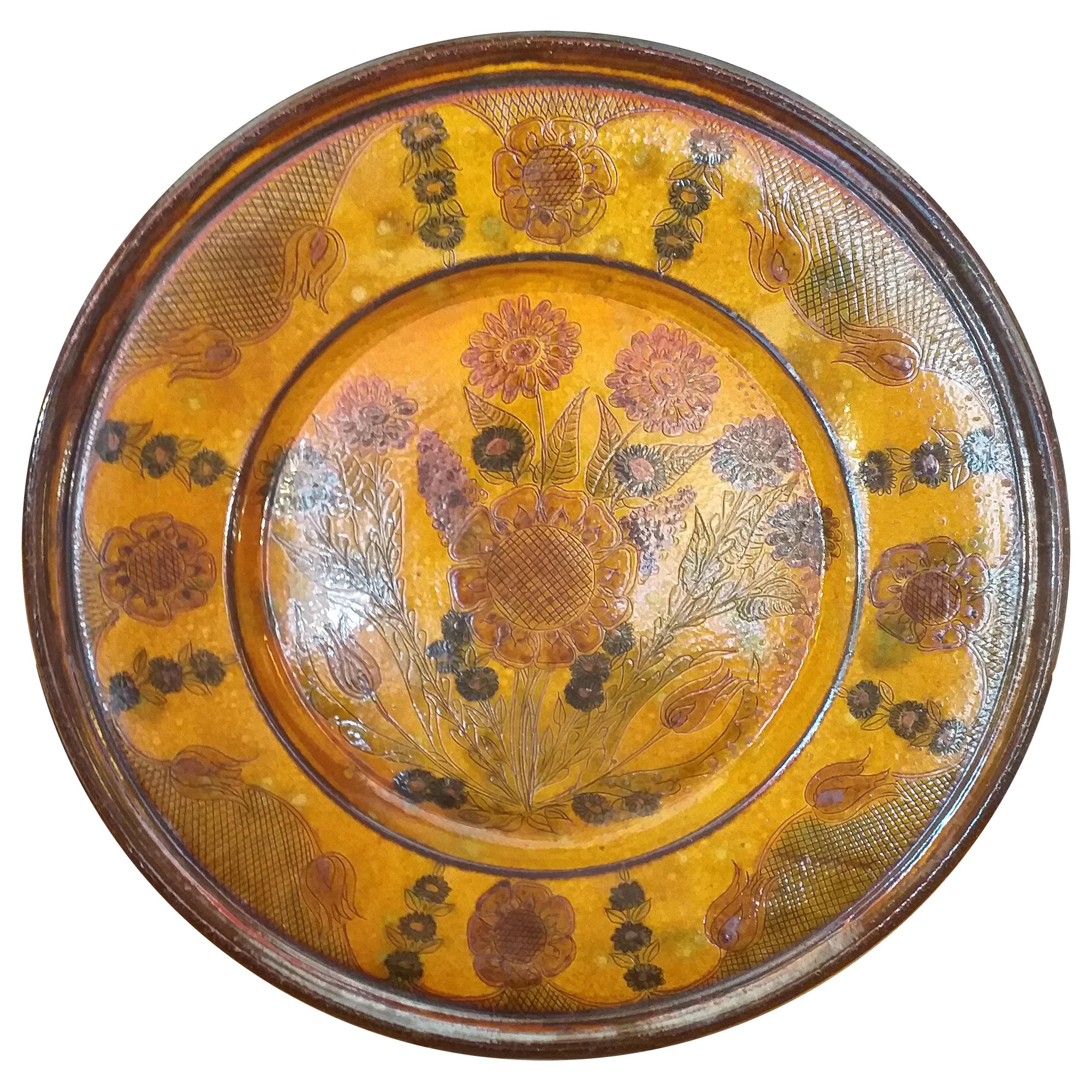Vintage Sunflower Plates - 9 For Sale on 1stDibs