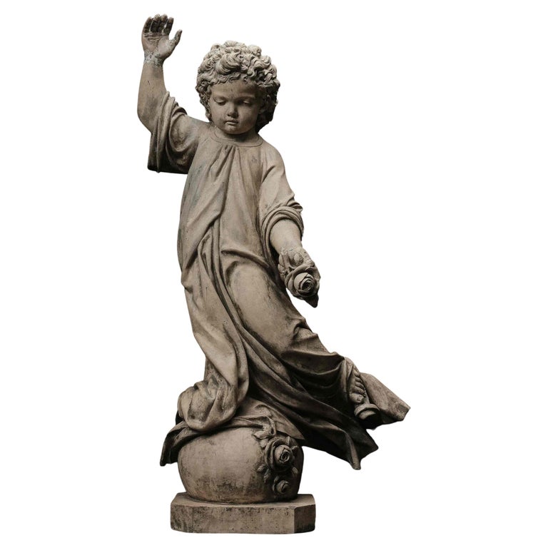 Terracotta Putto, Masterfully Crafted, France, 2nd Half 19th Century ...