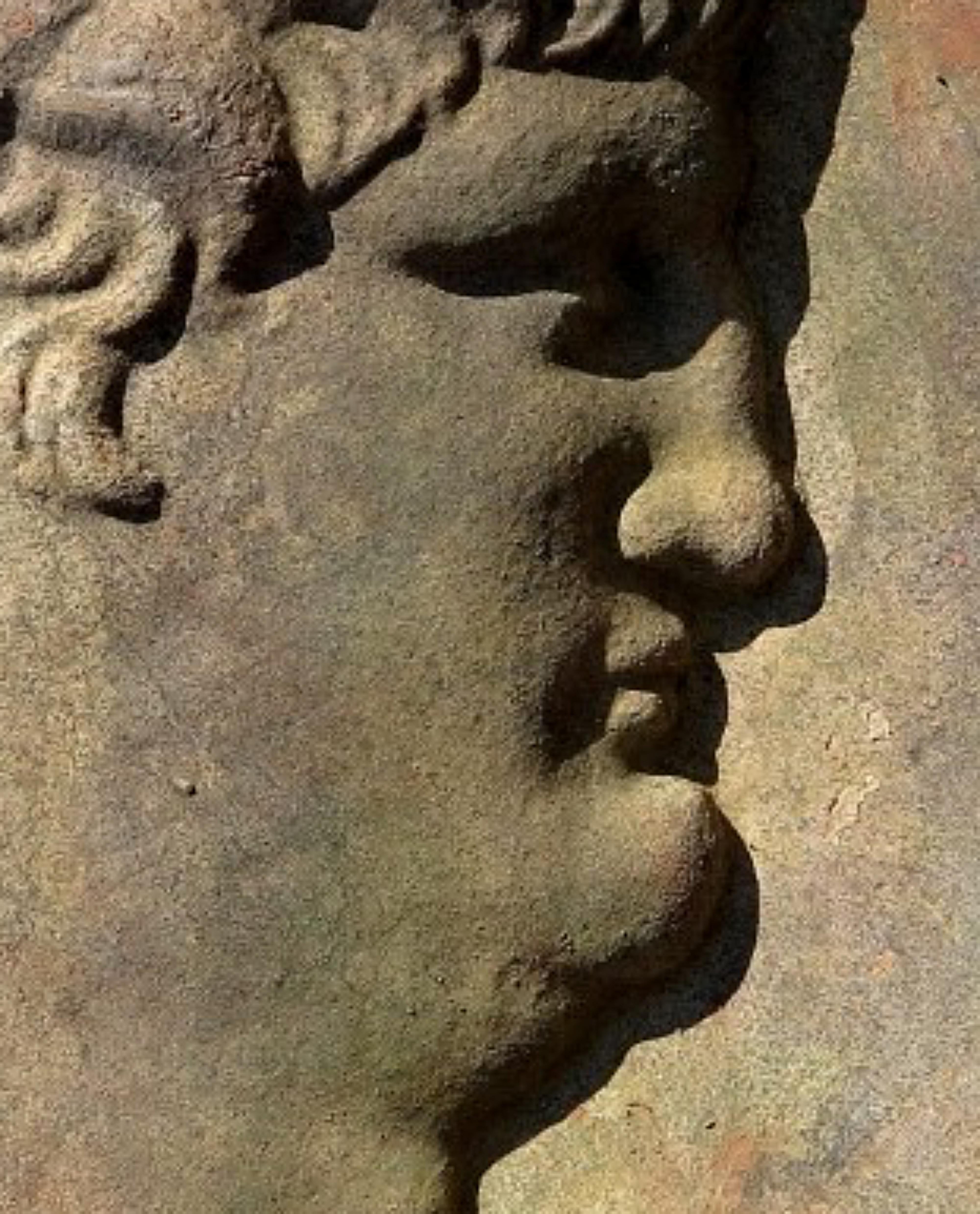 TERRACOTTA ROUND OF NERO ROMAN BAS-RELIEF 20th Century For Sale at 1stDibs