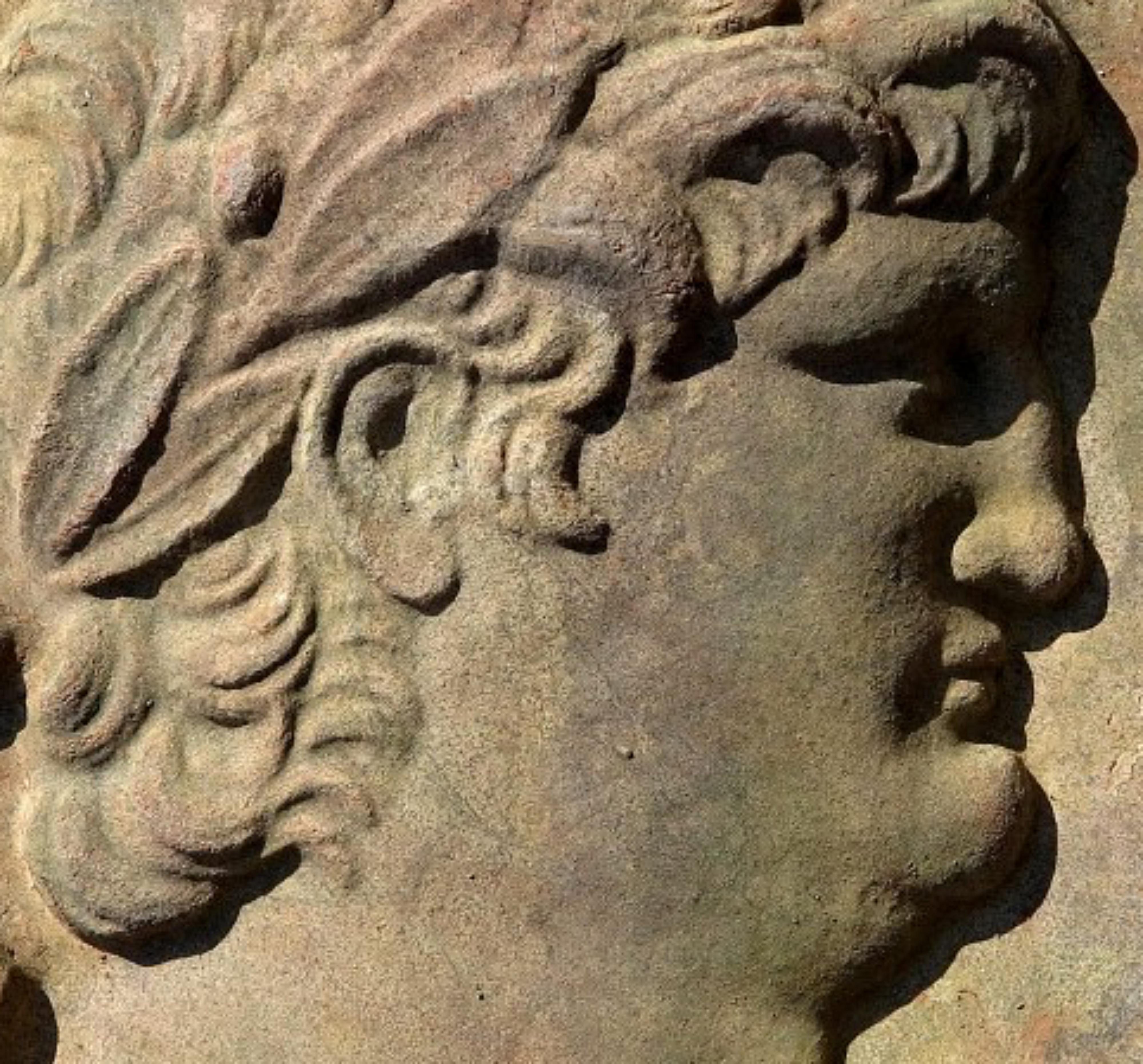 TERRACOTTA ROUND OF NERO ROMAN BAS-RELIEF 20th Century For Sale at 1stDibs