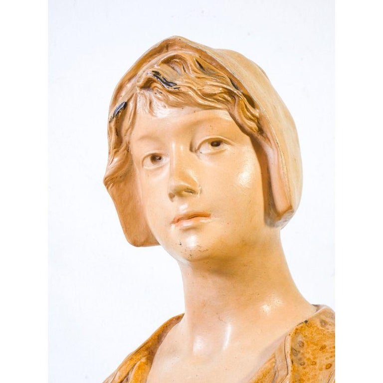 Terracotta Sculpture, F. Fouche, Art Nouveau. France, Early 20th ...