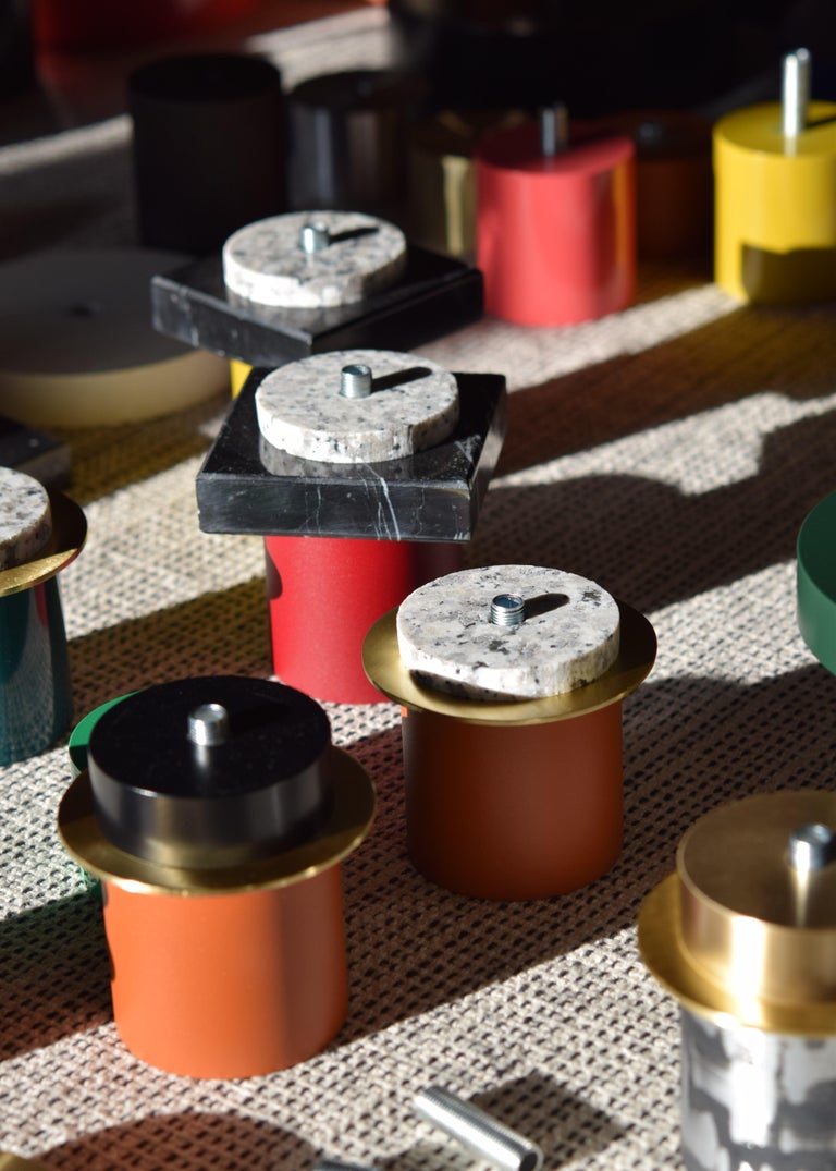 Terracotta Small Eros Granite Candle Holder by French Designer Marine ...