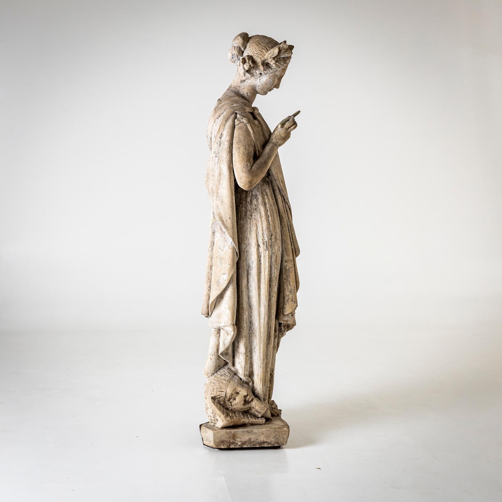 Terracotta Statue of a Female Scribe, 19th Century For Sale at 1stDibs