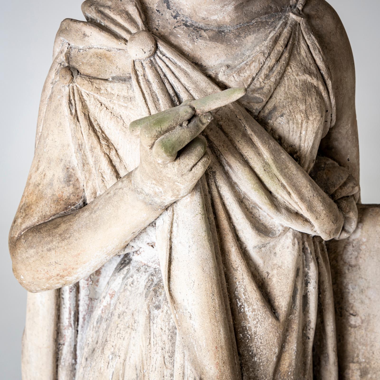 Terracotta Statue of a Female Scribe, 19th Century For Sale at 1stDibs
