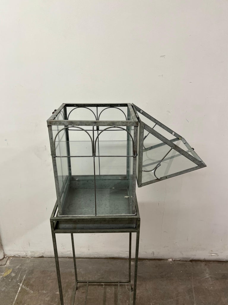 Terrarium Greenhouse on Stand with Open Pedestal For Sale at 1stDibs