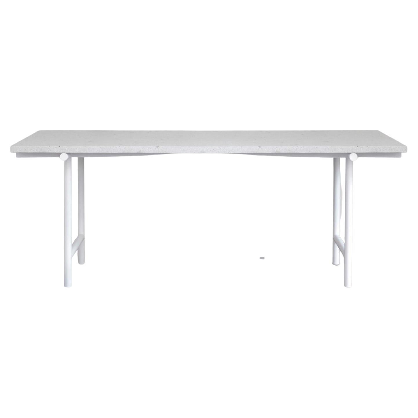 Terrazo and Powder-Coated Steel Table, ‘Gong,’ White, from Terrazo ...