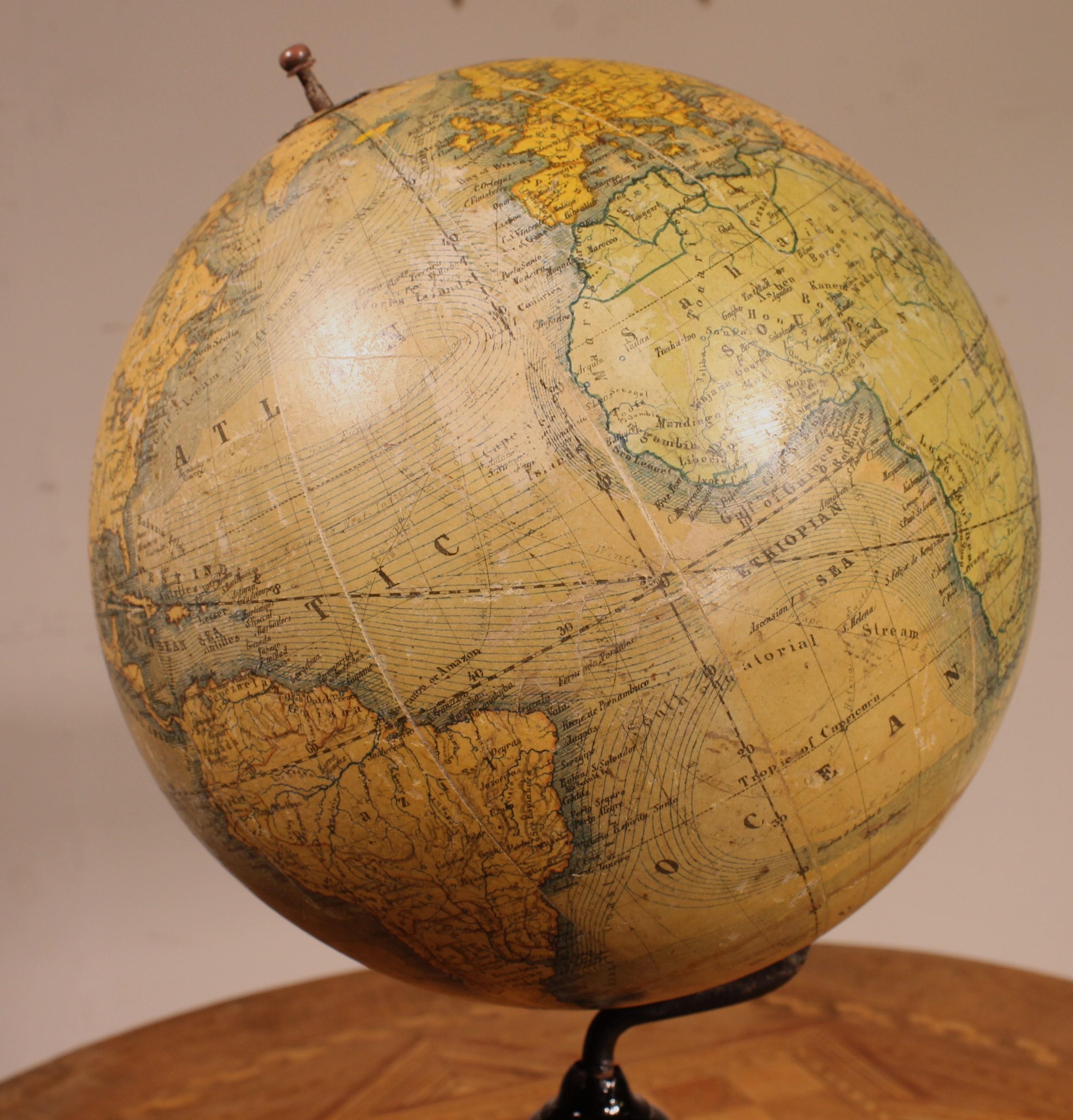 Terrestrial Globe by J Felkl, circa 1880, the Earth For Sale at 1stDibs