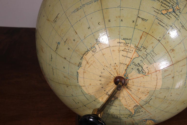 Terrestrial Globe By Philips London 12 Inch Circa 1920 For Sale at 1stDibs