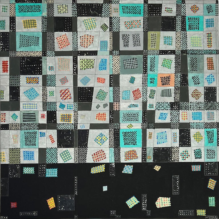 Terri Bell - Pattern Segments, Abstract Painting For Sale at 1stDibs