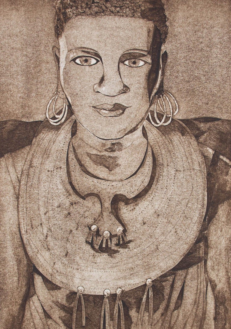 Terry Buchanan - Terry Buchanan (b.1938) - 1998 Collagraph, Africa II ...