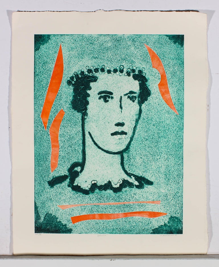 Terry Buchanan - Terry Buchanan (b.1938) - 1998 Collagraph, Ophelia For ...