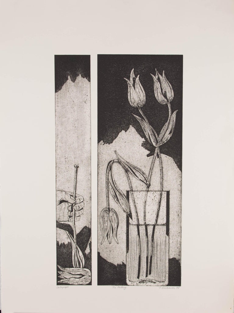 Terry Buchanan - Terry Buchanan (b.1938) - 1998 Collagraph, The Falling ...