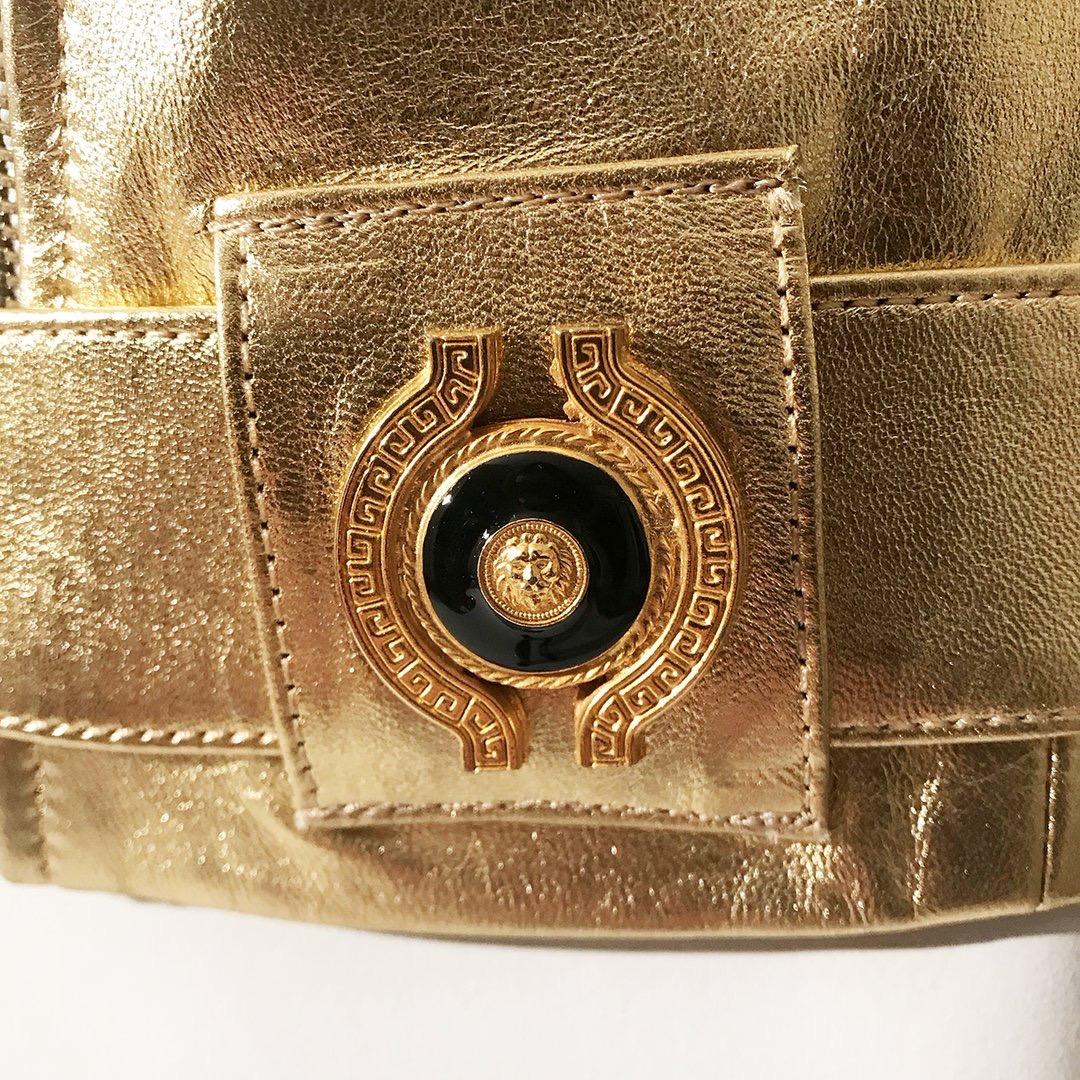 Terry Gold Moto Jacket For Sale at 1stDibs | gold crop jacket, gold ...