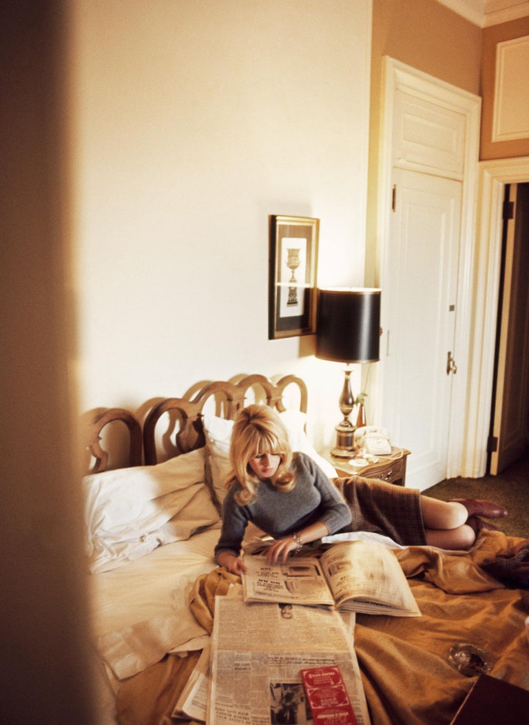 Terry O'Neill - Brigitte Bardot On Bed, 1965 For Sale at 1stDibs