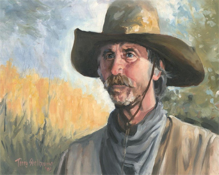 Terry Shelbourne - Terry Shelbourne (1930-2020) - 2005 Oil, A Cowboy ...