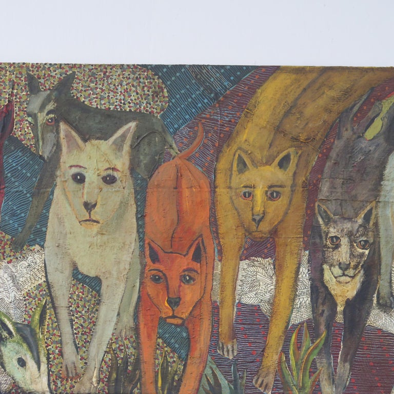 Terry Turrell Painting of Dogs Accordian For Sale at 1stDibs | terry ...