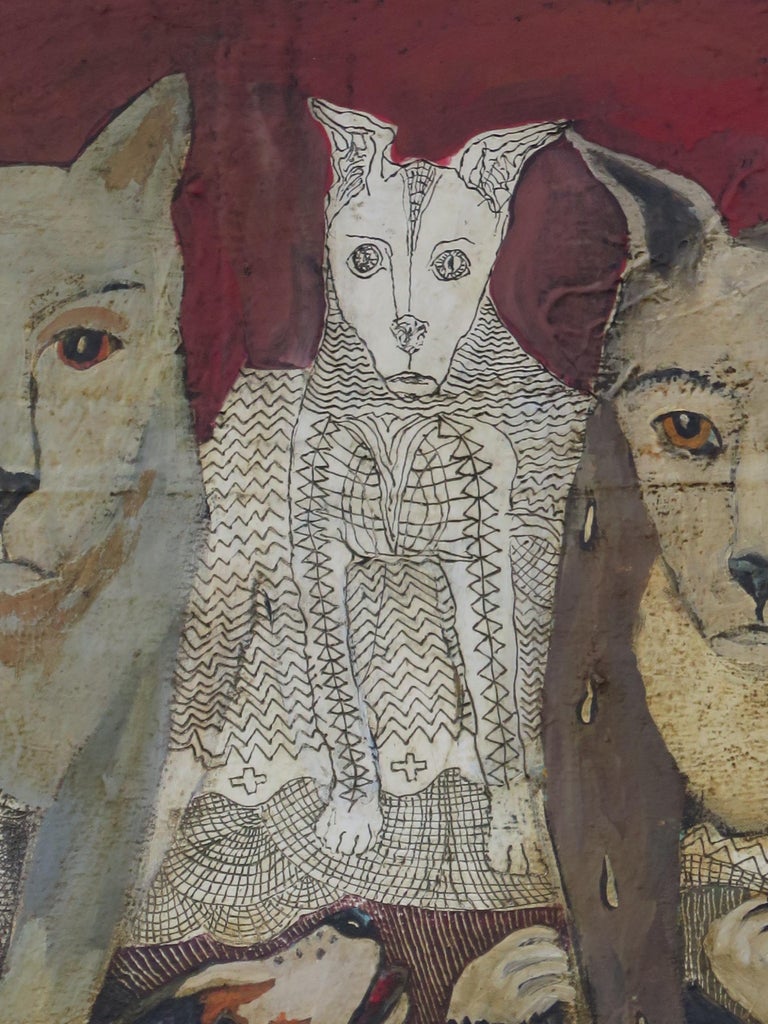 Terry Turrell Painting of Dogs Accordian For Sale at 1stDibs | terry ...