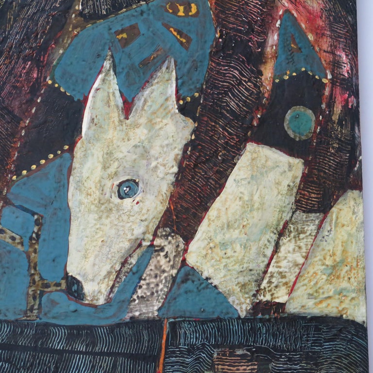 Terry Turrell Painting on Wood Run Rabbit Run at 1stDibs