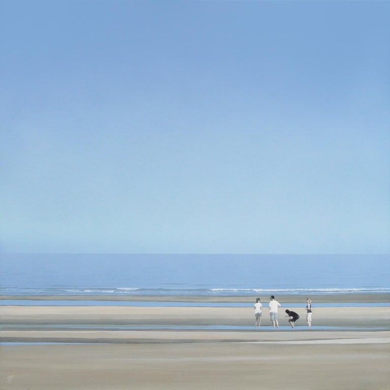 Terry Watts - Four Go Paddling in Camber Sands - contemporary seaside ...