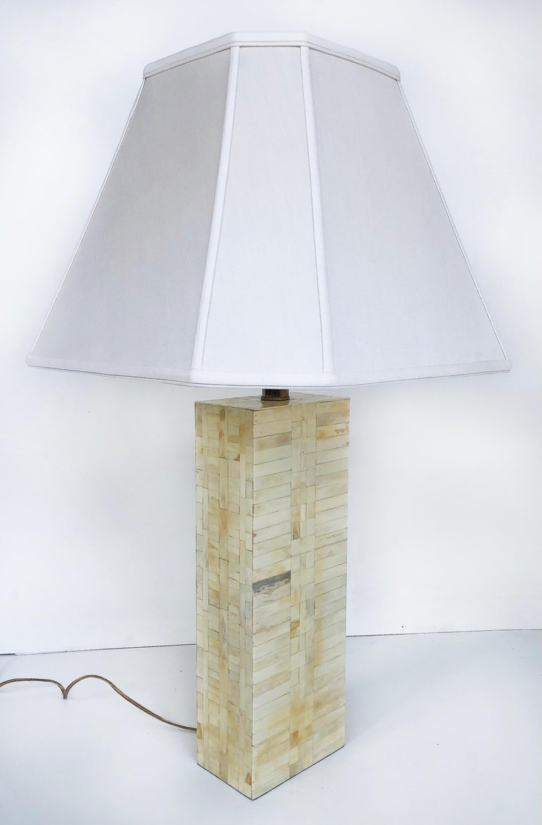Tesselated Bone Table Lamps Attributed to Maitland Smith, a Pair For ...