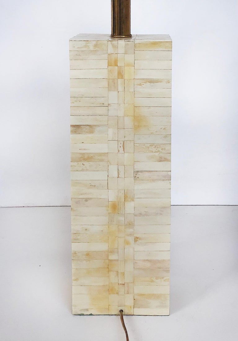 Tesselated Bone Table Lamps Attributed to Maitland Smith, a Pair For ...