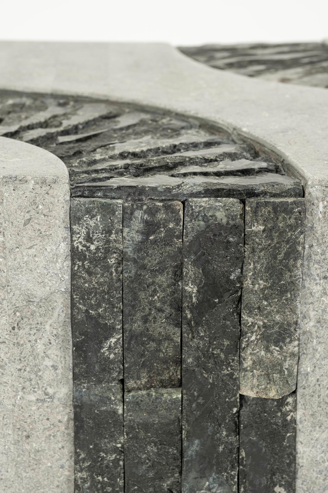 Tessellated Black White Gray Stone Cube Occasional Table For Sale at ...