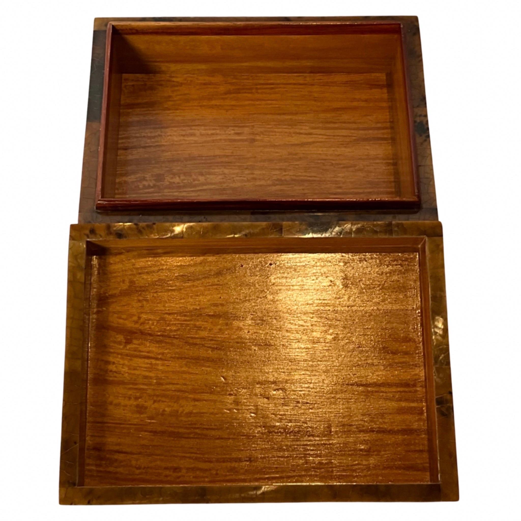 Tessellated Exotic Shell and Wood Stash Box For Sale at 1stDibs