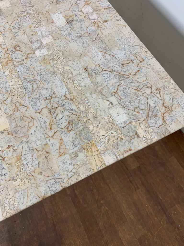 Tessellated Fossil Stone Console or Altar Table in the Manner of ...