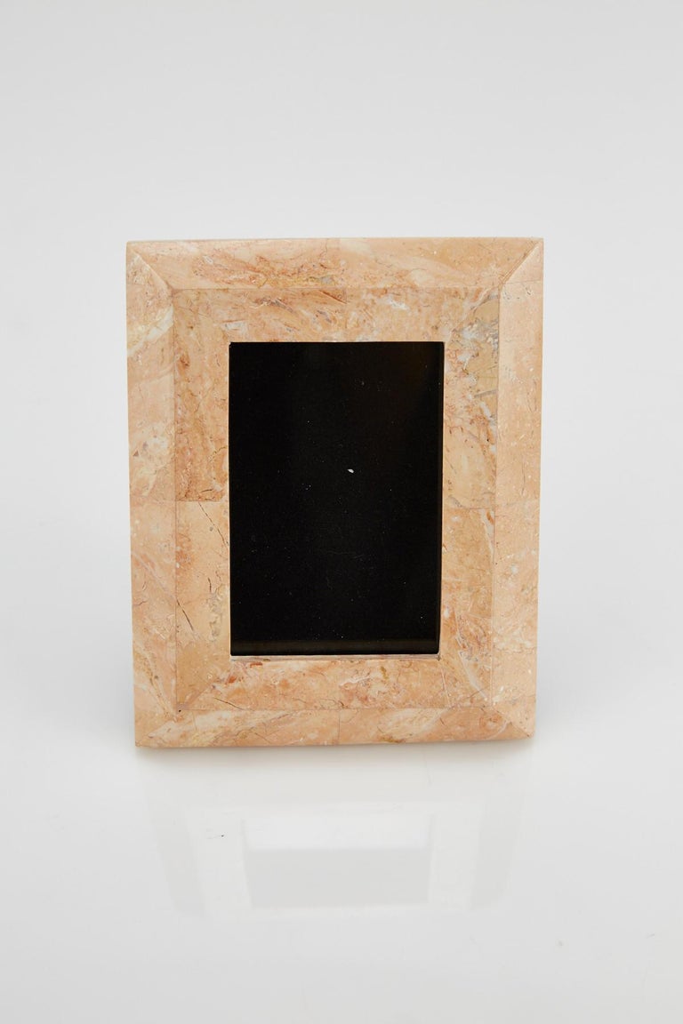 Tessellated Peach Stone Picture Frame, 1990s For Sale at 1stDibs
