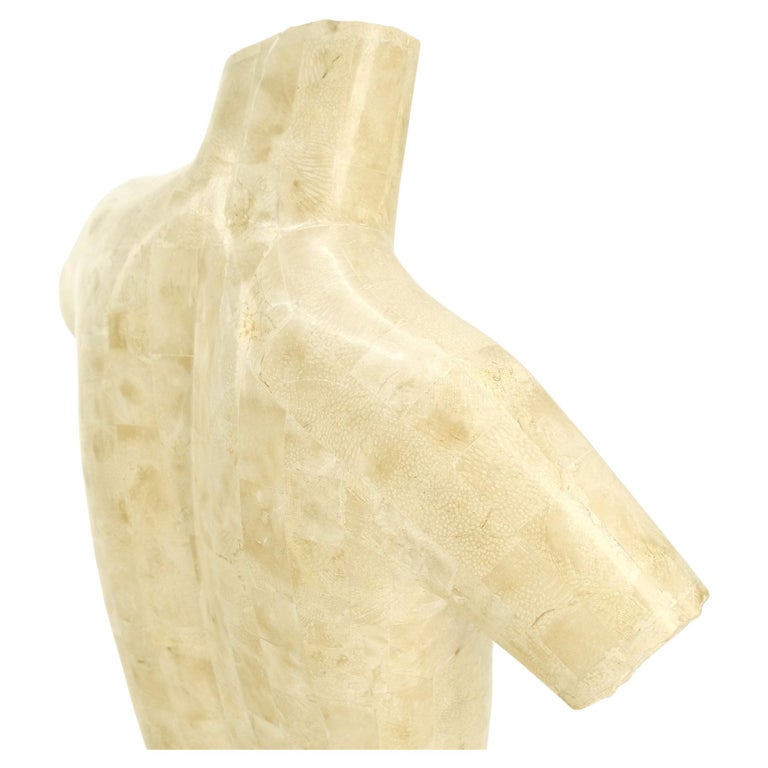 Tessellated Stone Marble Travertine Sculpture of Nude Female Torso Mint ...