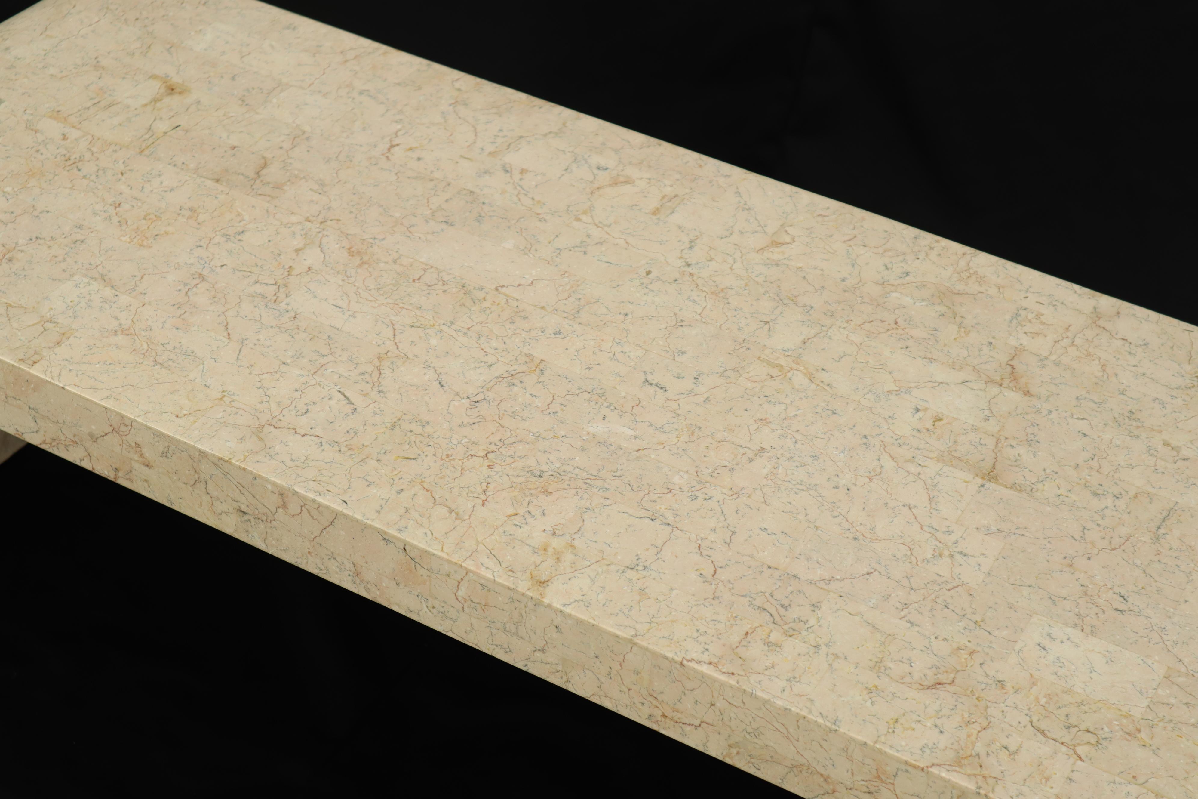 Tessellated Stone Veneer C-Shape Coffee Table at 1stDibs | c shape table