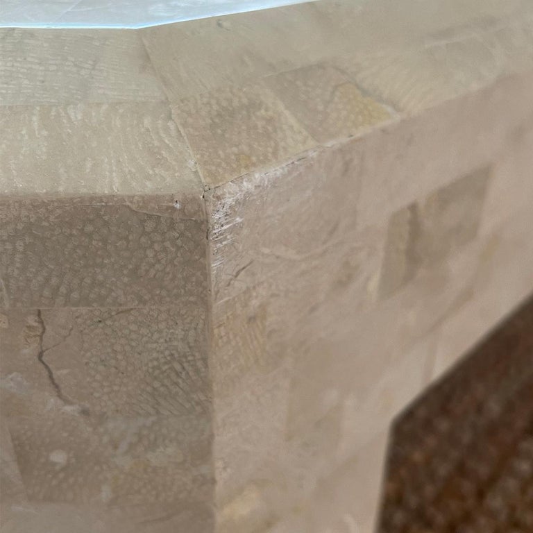 Tessellated Travertine Coffee Table For Sale at 1stDibs