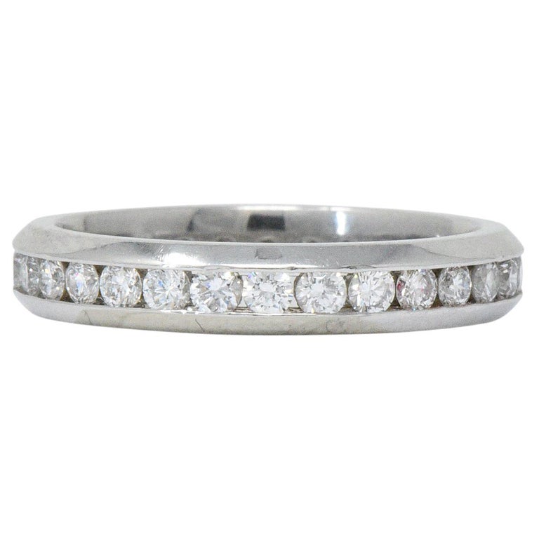 Tessler and Weiss 0.60 Carat Diamond Platinum Eternity Band Stack Ring ...