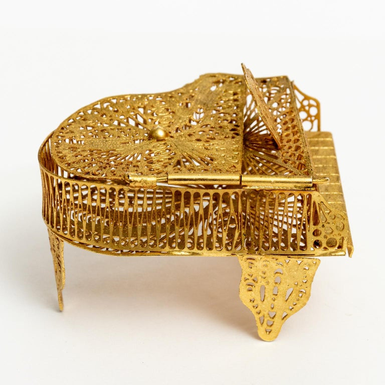 Tested Silver Grand Piano Spice Tower For Sale at 1stDibs