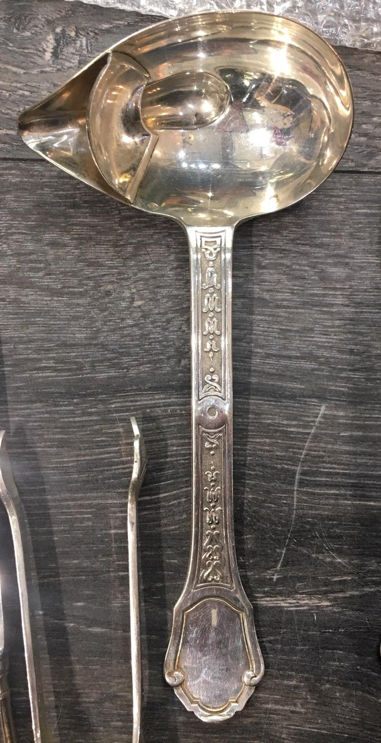 Tetard "Versailles" French Sterling Silver Dinner Flatware 150 Pieces ...