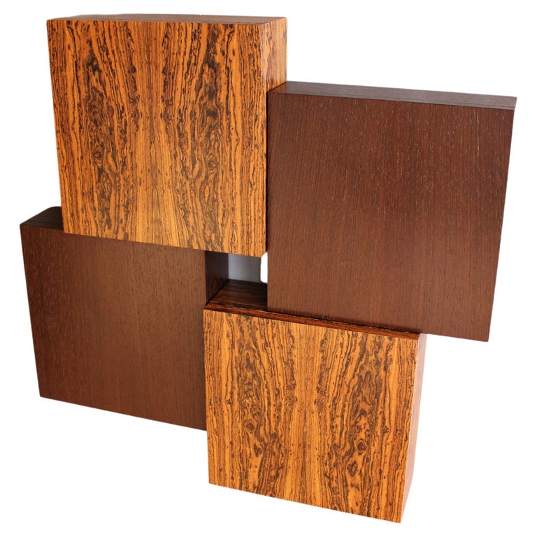 Tetris Jewelry case IV shown in quilted bocote, wenge, and brass by ...