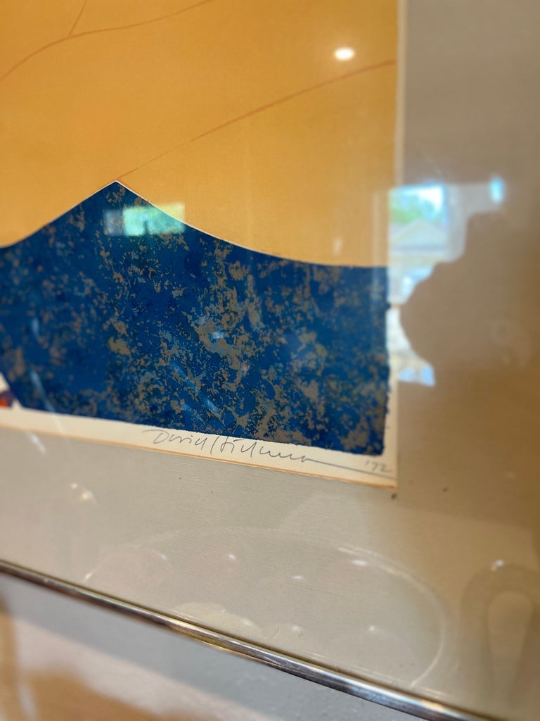 Texan Artist David Hickman "Blue Sofa", Signed and Numbered Serigraph ...