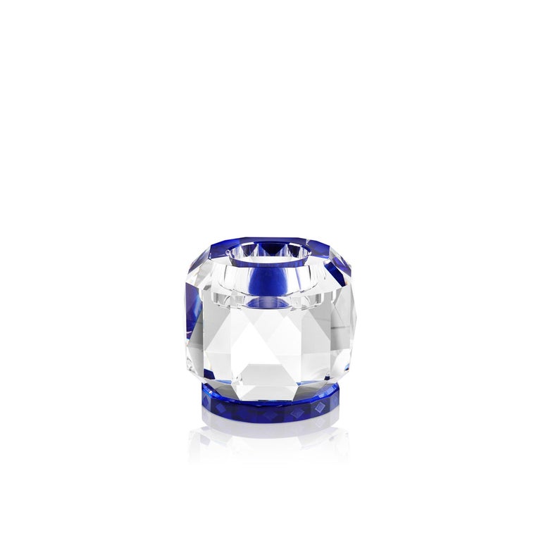 Texas Black Crystal T-Light, Hand-Sculpted Contemporary Crystal For ...