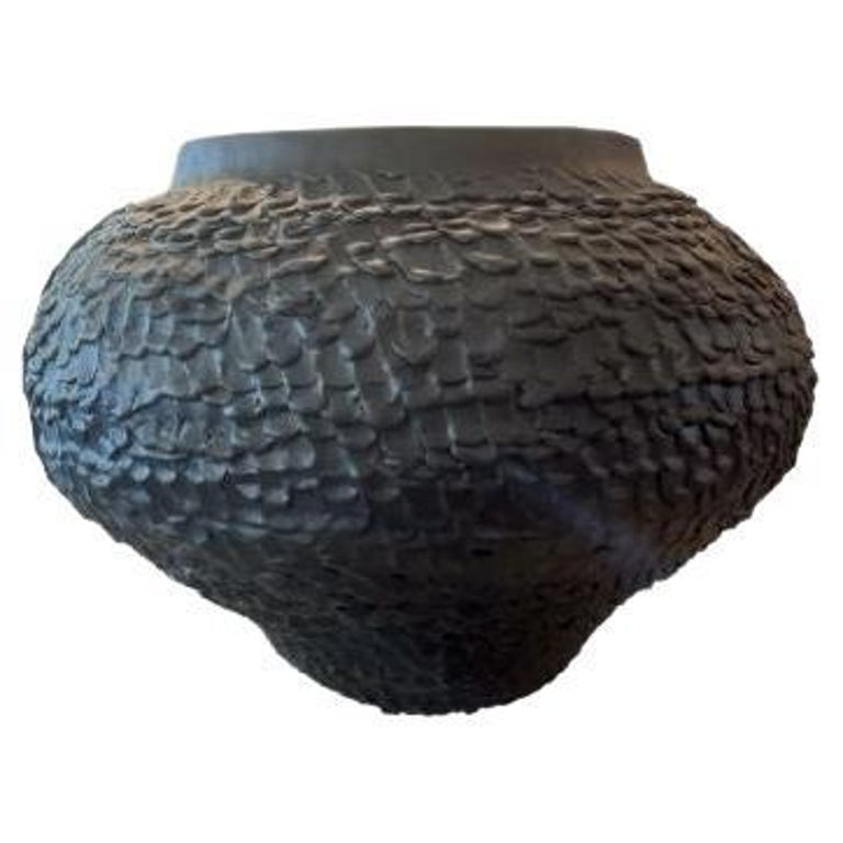 Textural Ceramic Vase, Large at 1stDibs