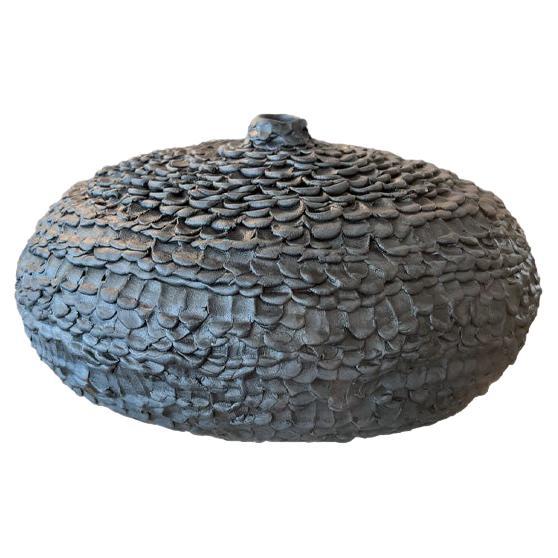 Contemporary Ceramic Ninfea Corteccia Texture White Tray For Sale at ...