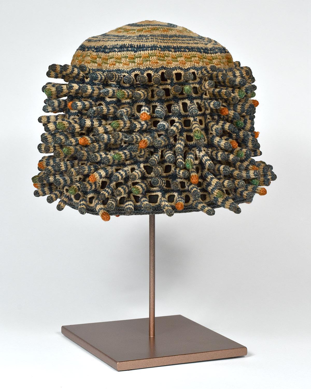 Textural Woven Chief's Prestige Hat, Bamileke Culture, Cameroon, Africa ...