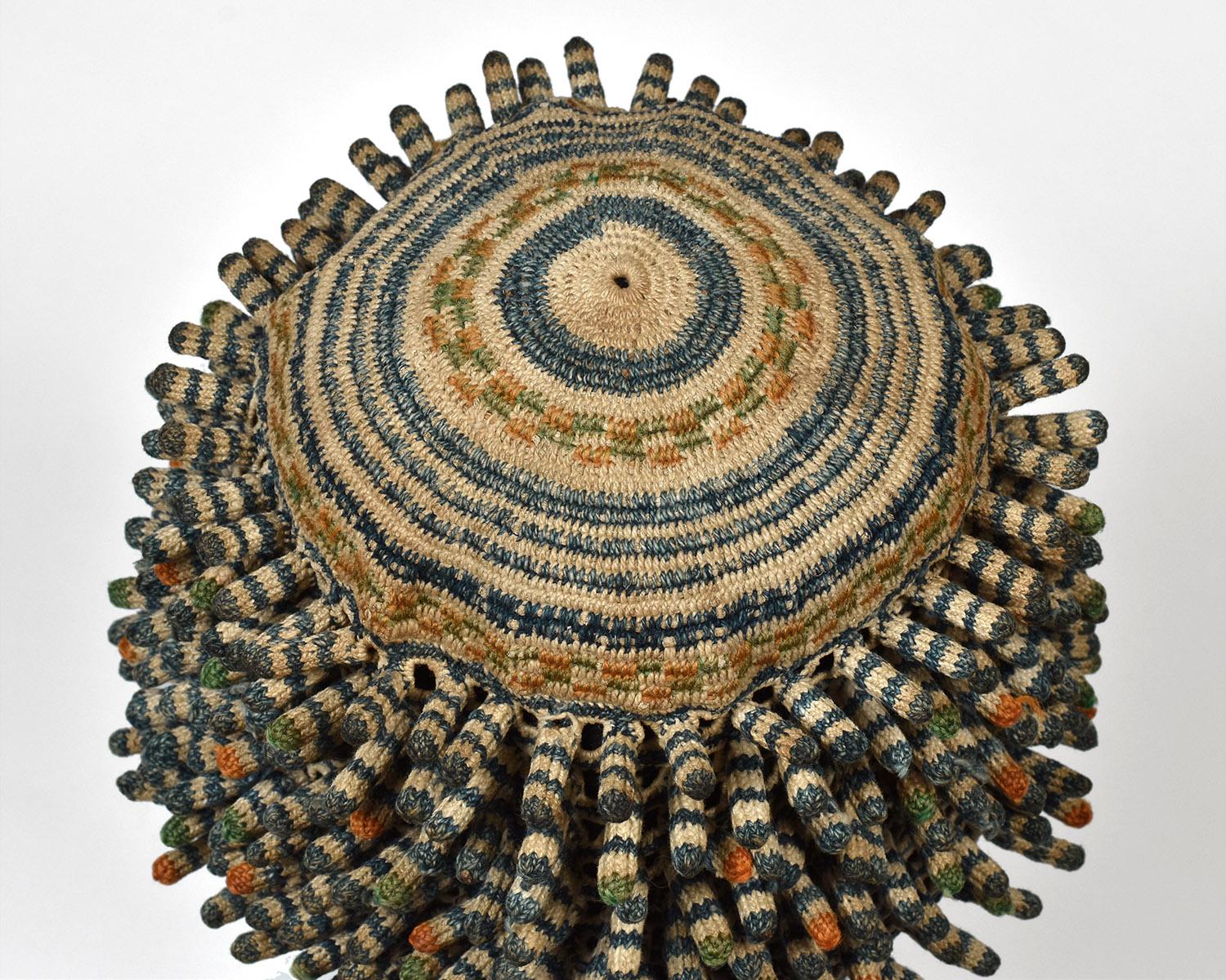Textural Woven Chief's Prestige Hat, Bamileke Culture, Cameroon, Africa ...